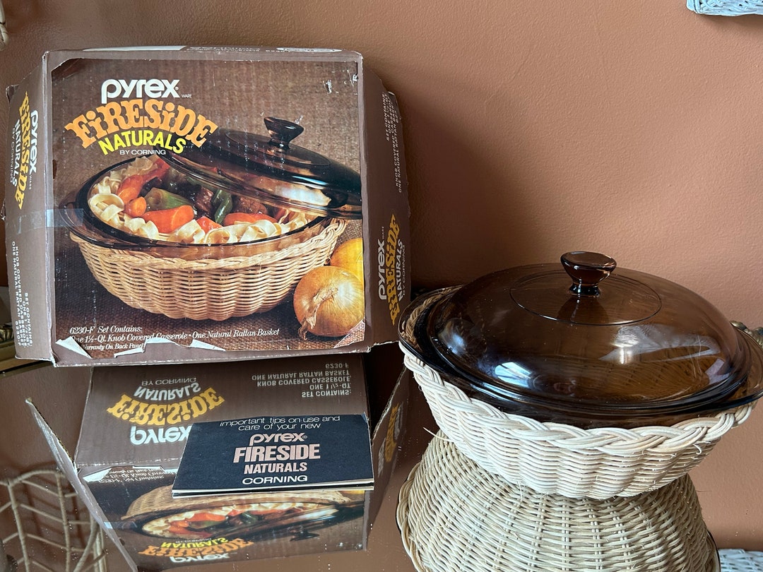 Vintage 1977 Pyrex Fireside Naturals 1.5L Casserole Dish With - Etsy