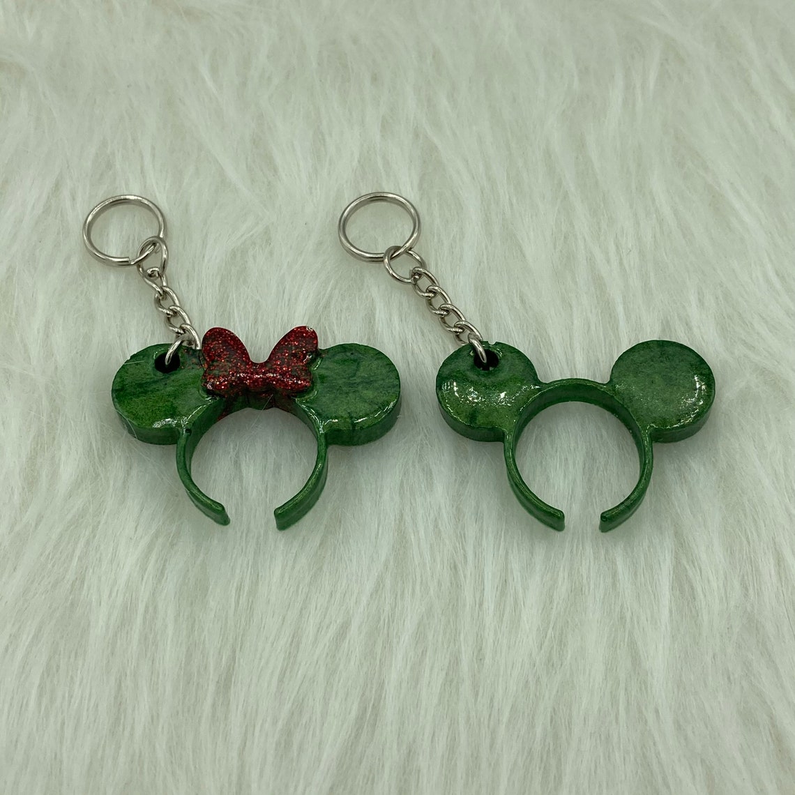 Mouse Ear Keychain Pair - Etsy