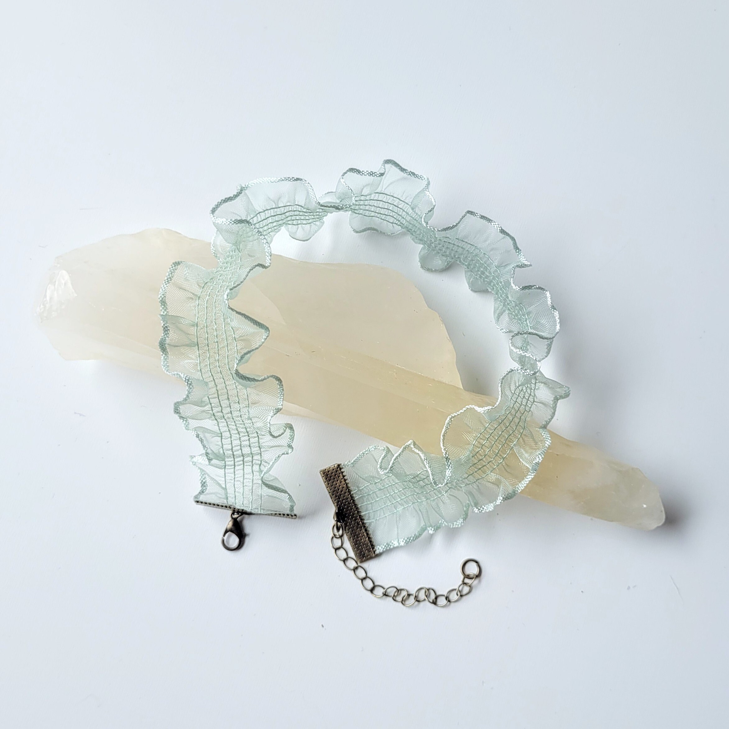 Mint Green Ruffle Choker Fairycore Frilly Choker Pastel - Etsy