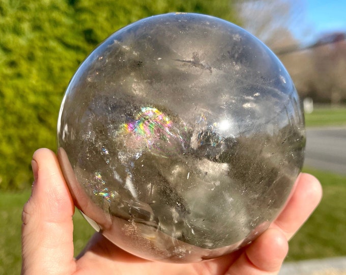 Lodolite Sphere 100 Mm Tons of Rainbows Huge Size Garden - Etsy