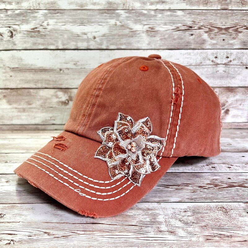 Distressed Baseball Cap - Etsy