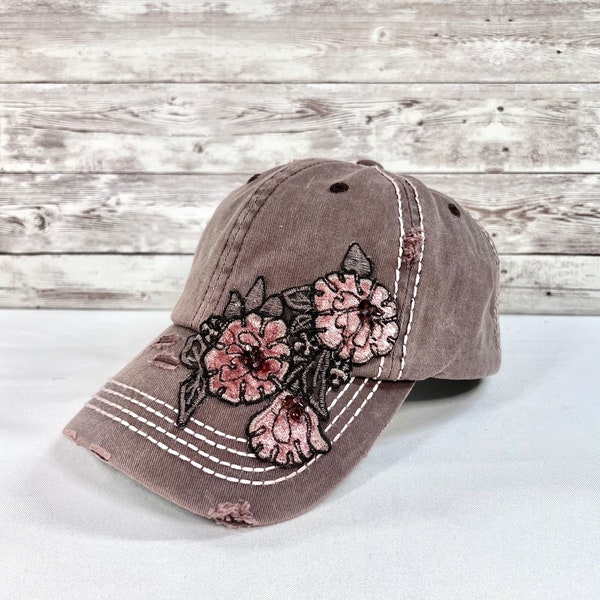 Distressed Baseball Cap - Etsy