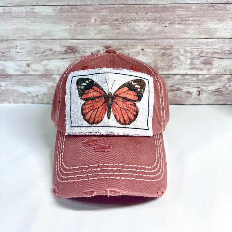 Hat With Butterflies - Etsy