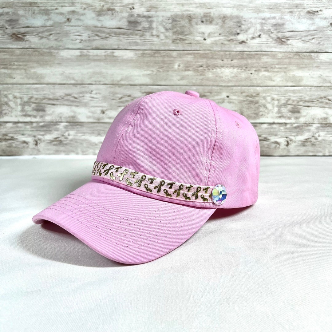Pink Ribbon Baseball Cap: Breast Cancer Awareness Cotton Hat - Etsy