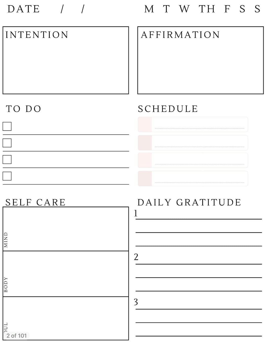 Daily Intention Journal - Digital - Etsy