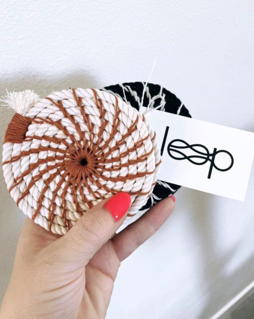 Rope Coil Coasters / Set of 4 - Etsy