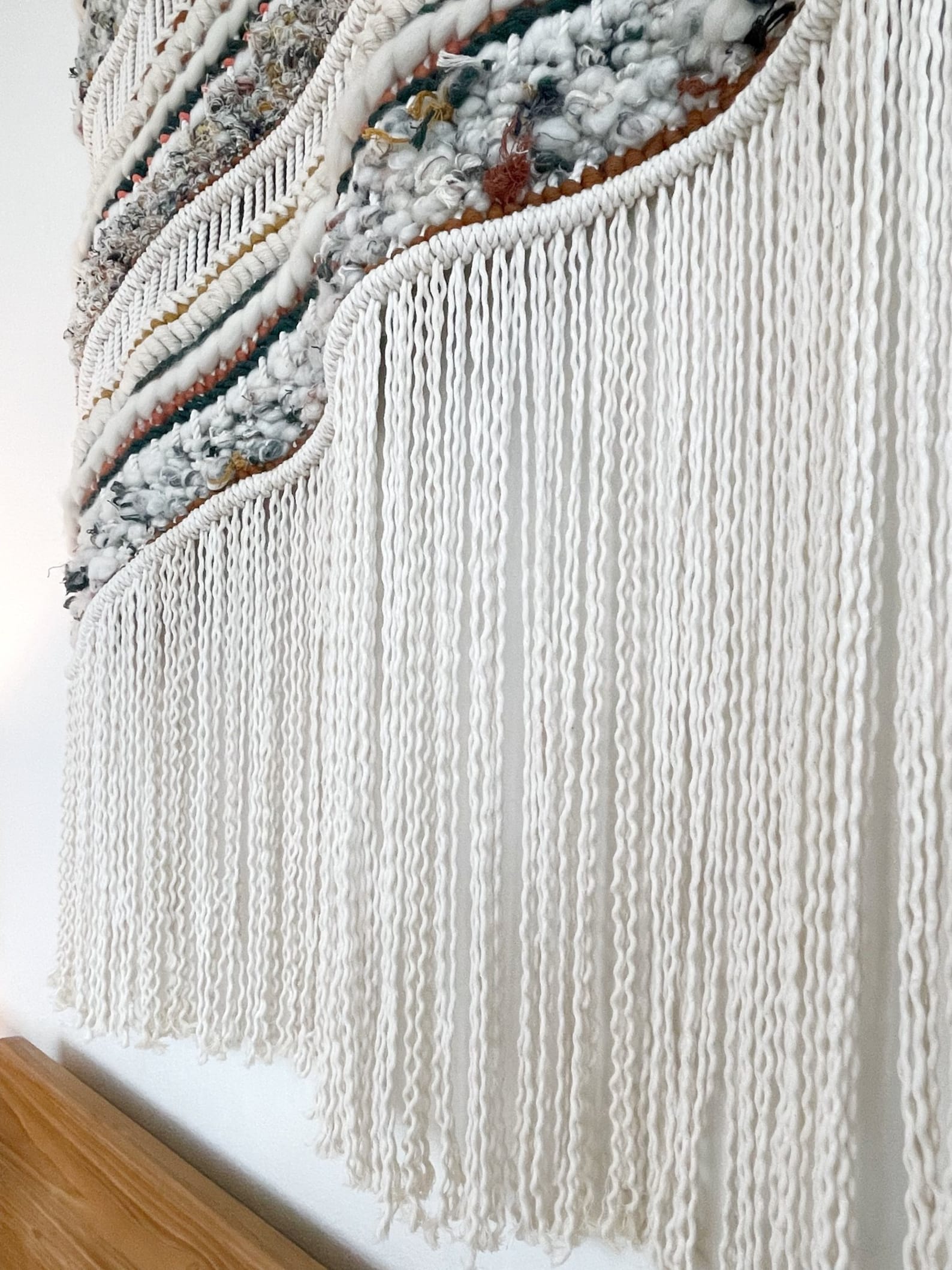 Large Macraweave Fiber Art Wall Hanging | Scrapped | on Bamboo Shoot ...