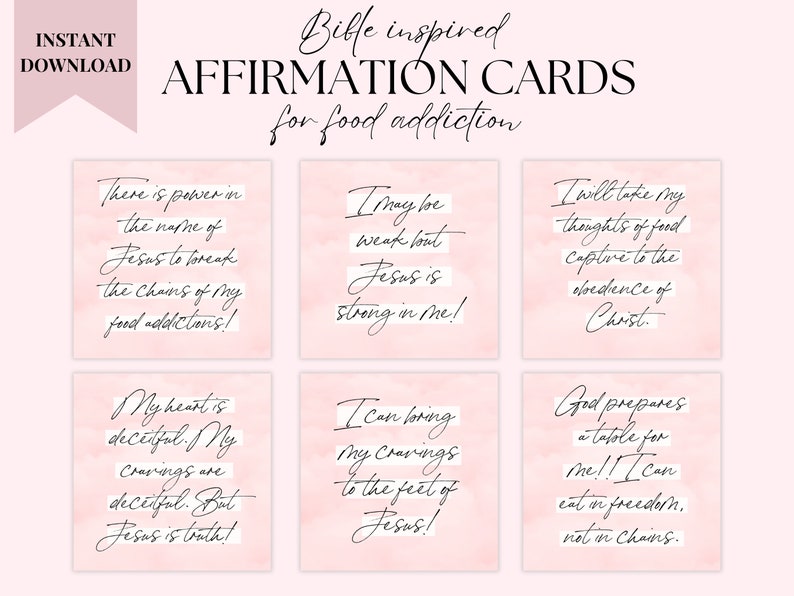 Affirmation Cards, Positive Affirmations, Affirmations for Food ...
