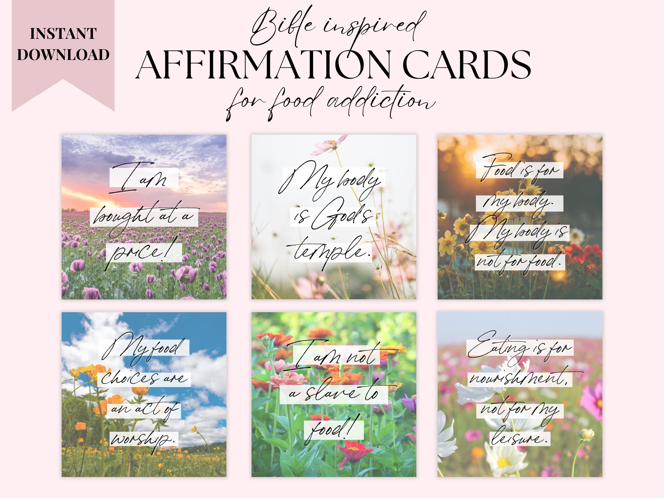 Affirmation Cards, Positive Affirmations, Affirmations for Food ...