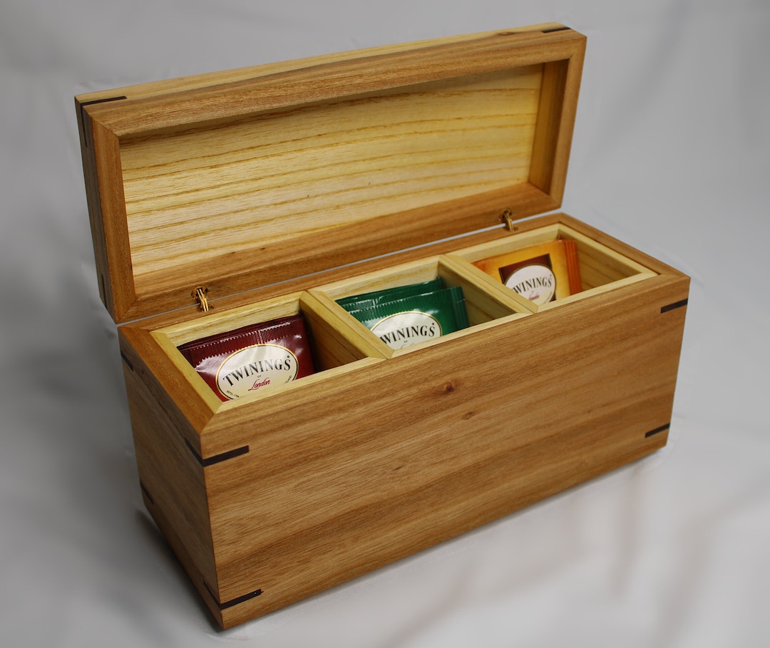 Solid Hardwood Tea Box Set - Etsy