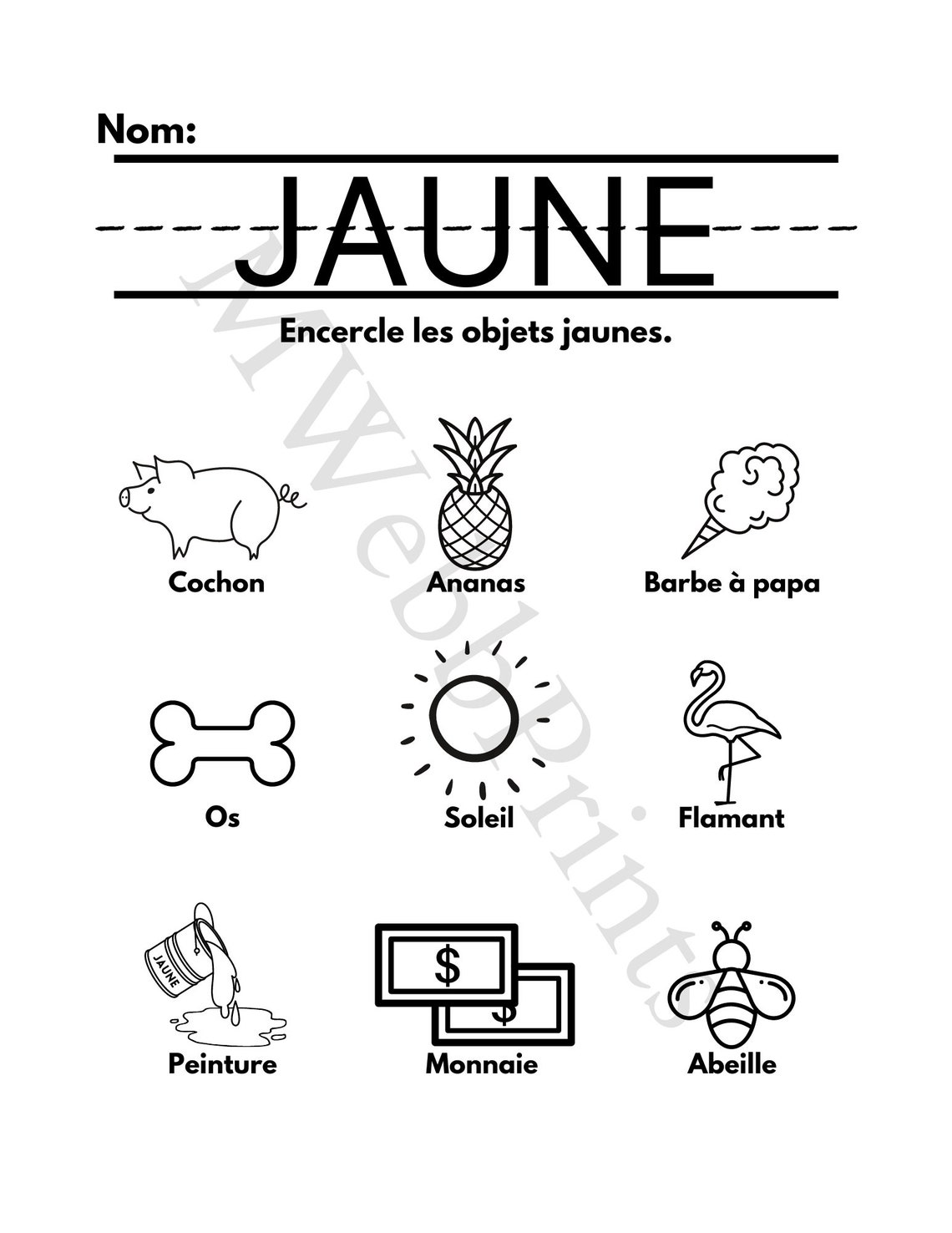 French Colors Preschool Activity Printable Bundle Les Couleurs | Etsy