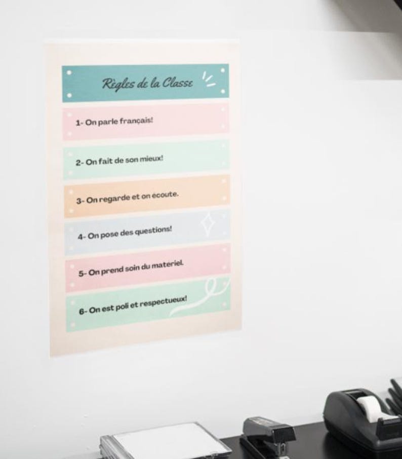 Class Rules Poster Digital Download - Pastel Class Rules and ...