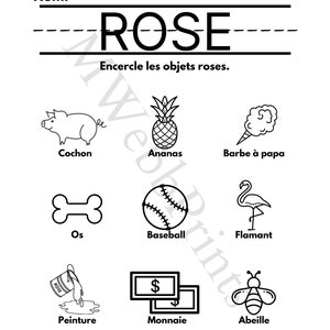 French Colors Preschool Activity Printable Bundle Les Couleurs Français ...