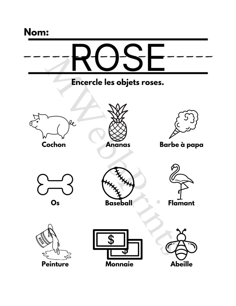 French Colors Preschool Activity Printable Bundle Les Couleurs Français ...