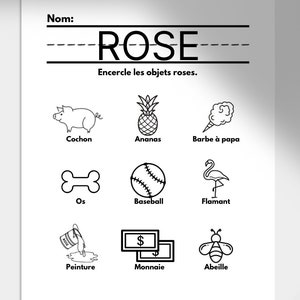 French Colors Preschool Activity Printable Bundle Les Couleurs Français ...