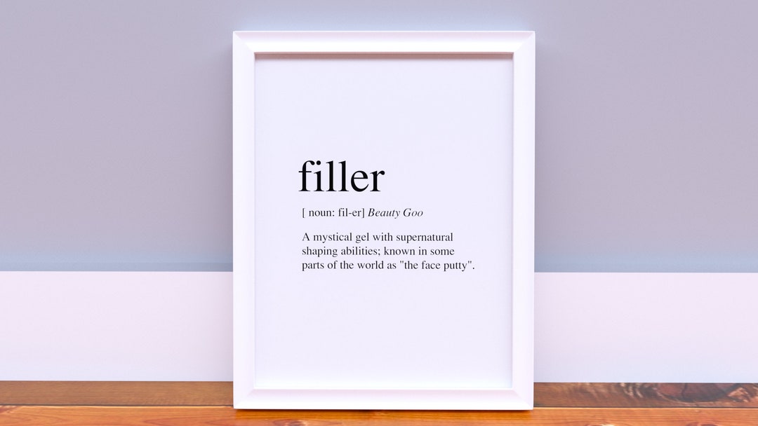 Filler Definition Wall Art - Etsy