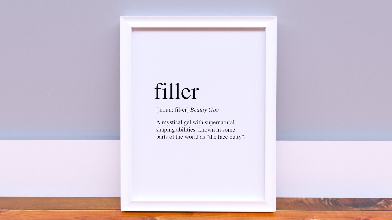 Filler Definition Wall Art - Etsy