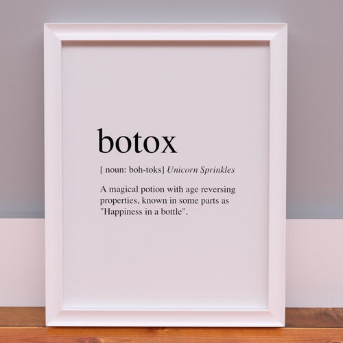 Botox Definition Wall Art - Etsy