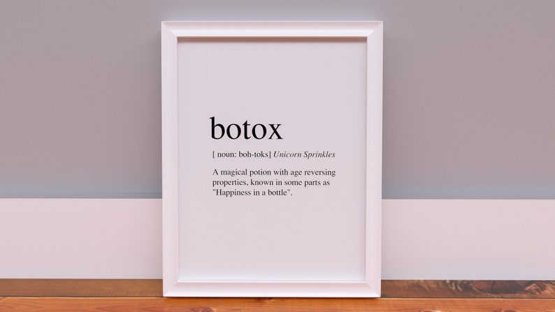 Botox Definition Wall Art - Etsy