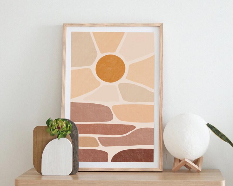 Boho Print Set of 3 Boho Art Prints Set Minimalist Poster | Etsy
