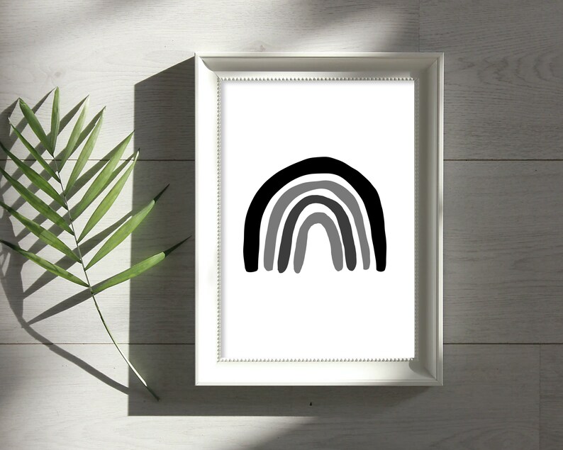 Set of 3 Black and White Prints Boho Art Prints Set | Etsy