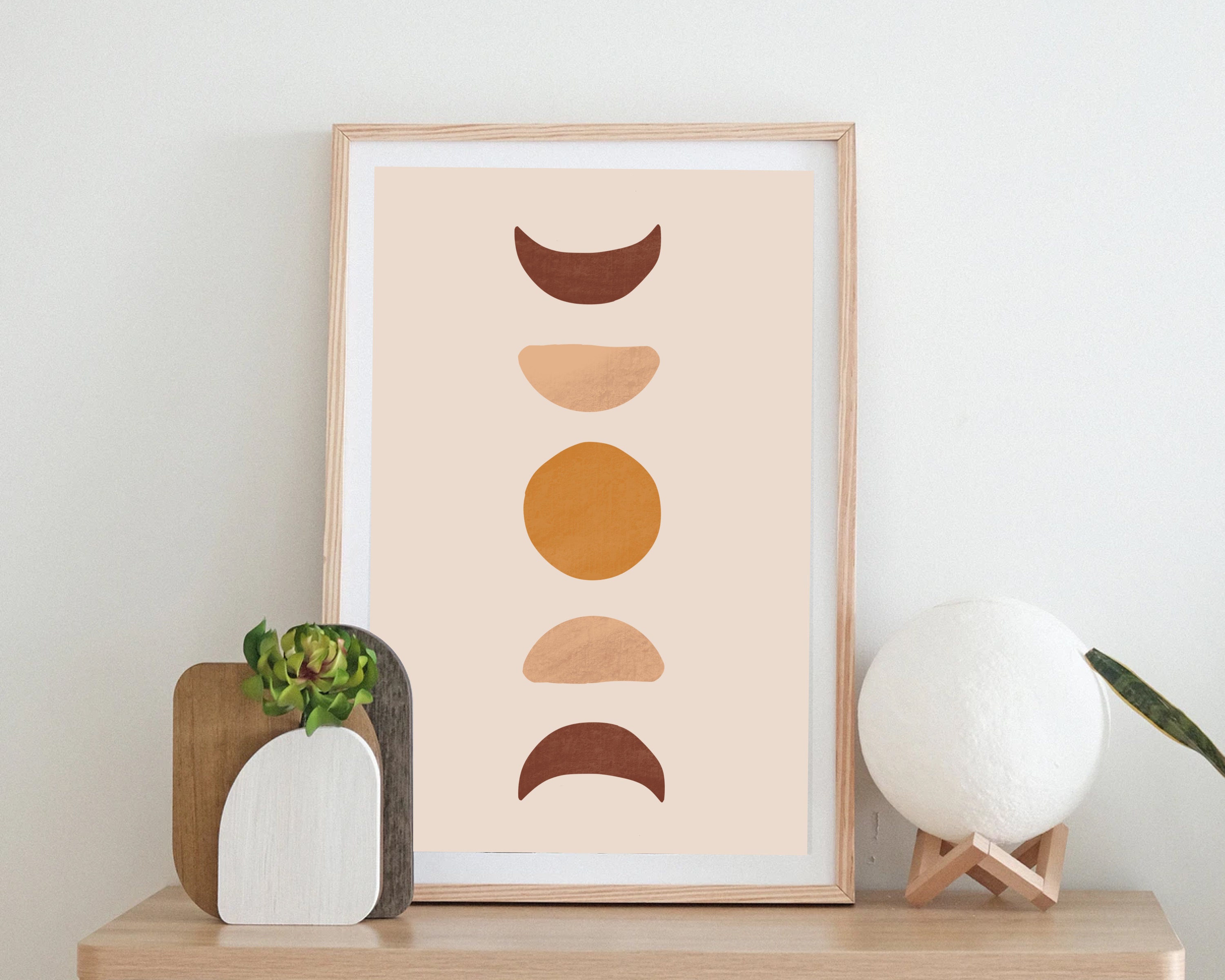 Boho Art Moon Print Boho Art Prints Boho Wall Art - Etsy