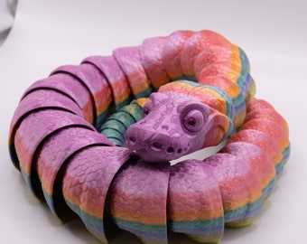 3D Printed Articulated Ball Python - Etsy