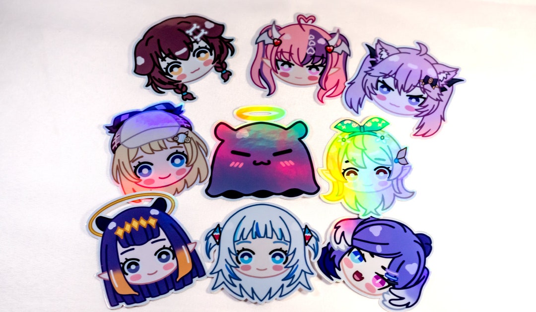 Vtuber Holographic Stickers - Etsy