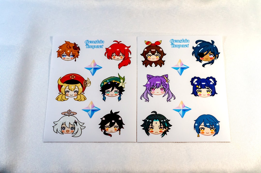 Genshin Impact Sticker Sheet - Etsy
