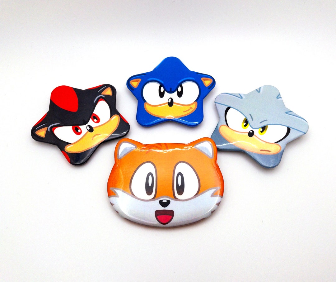 2.2 Sonic the Hedgehog Fun Shaped Button Pins - Etsy