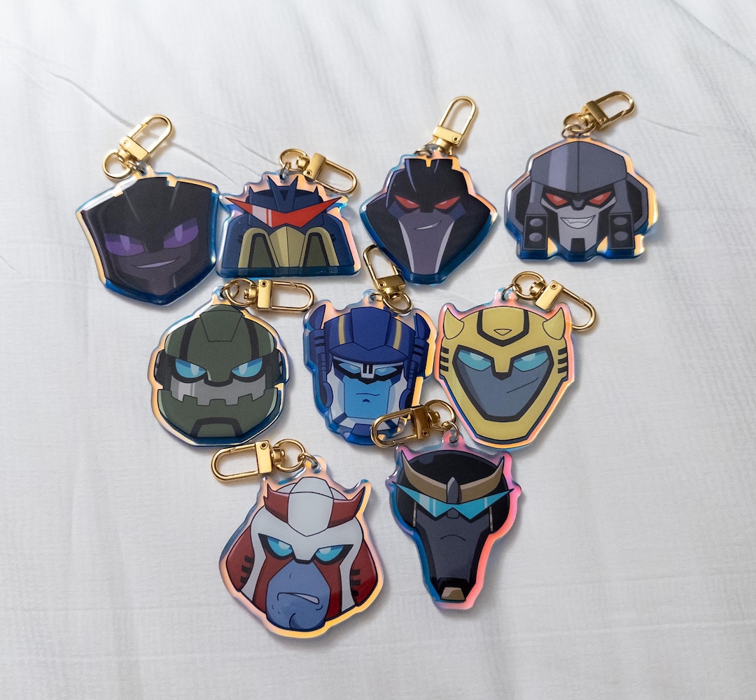 Transformers Animated 5.5cm Holographic Keychains - Etsy