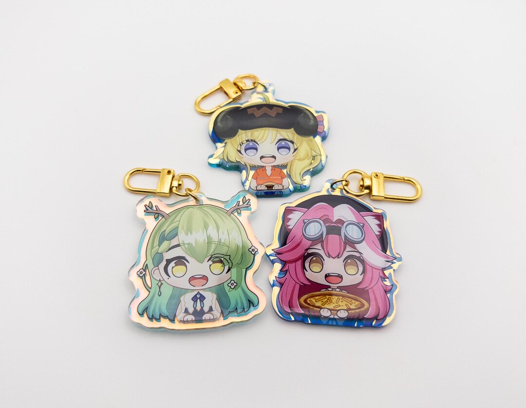 Hololive 5.5cm Rainbow Acrylic Keychains - Etsy
