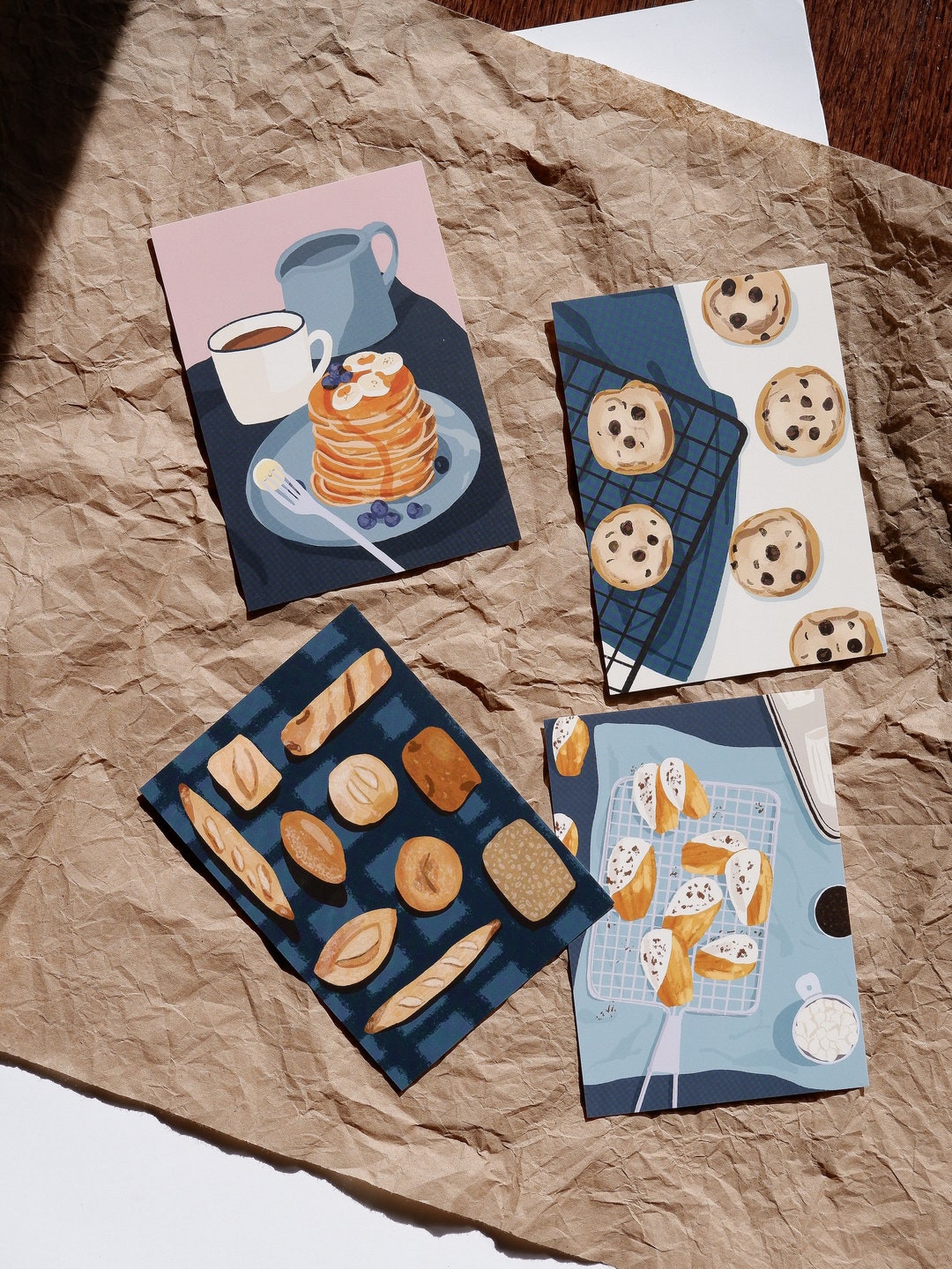 Postcrossing Postcards, Snail Mail, Pen Pal, Bookmark Set, Food ...