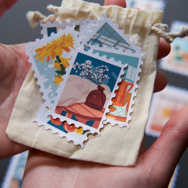 Stamp Stickers - Etsy