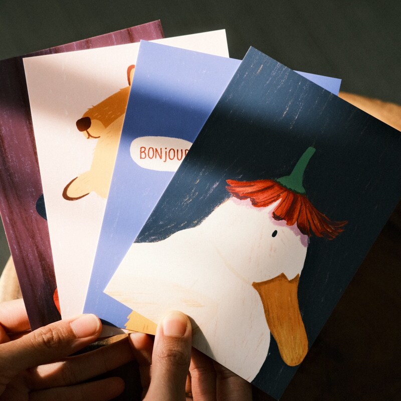 Bunny Postcard - Etsy