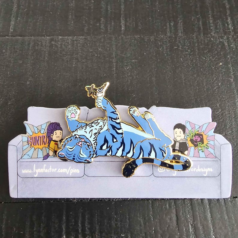 Sleepy Derpy Tiger Enamel Pin - Etsy