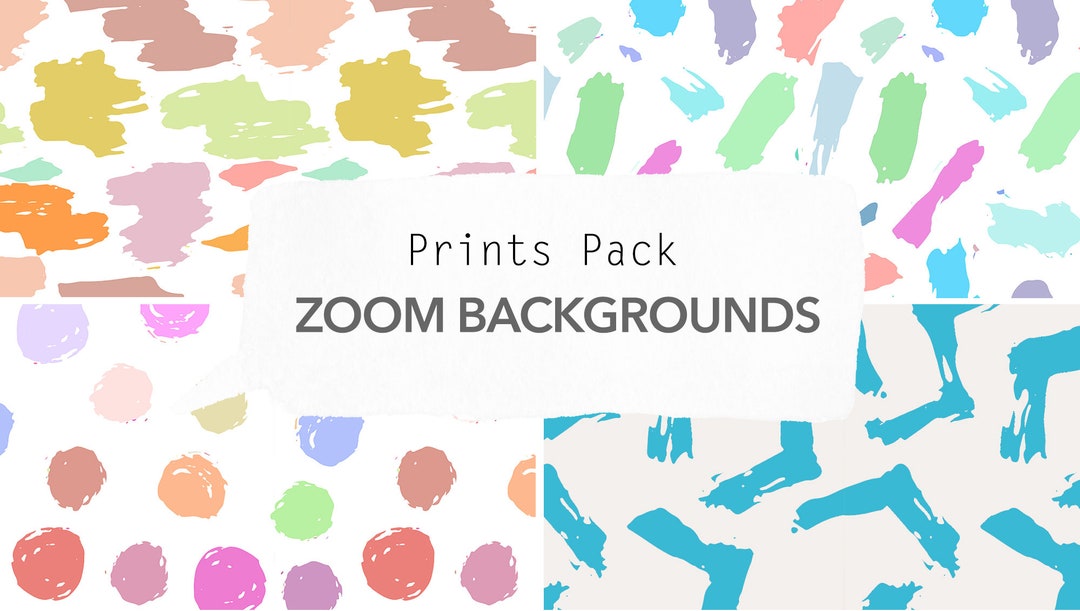 Prints Digital Zoom Background_ Instant Download Multicolor Pack for ...