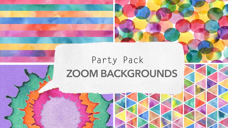 Colorful Digital Zoom Background_ Instant Download Pack_4 High - Etsy