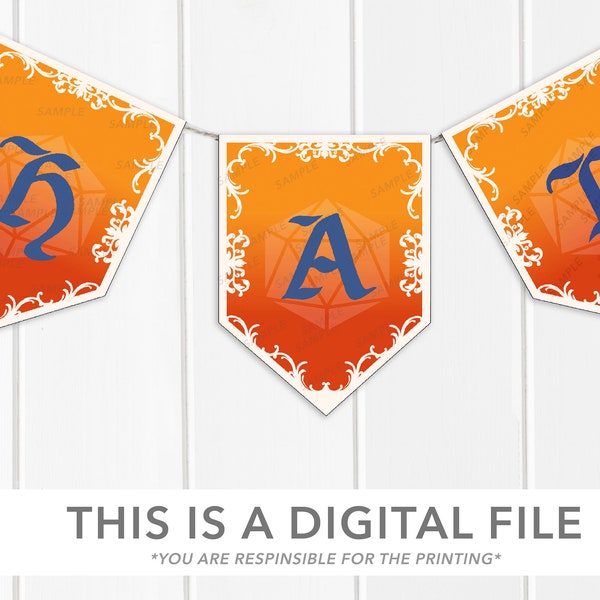 Dice D20 Banner - Etsy
