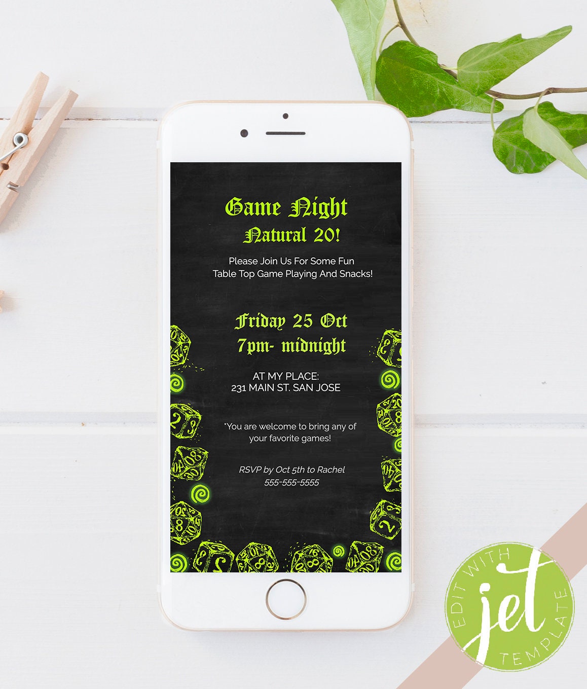 Editable Game Night Party Electronic Invitation_e-invite_gamer - Etsy