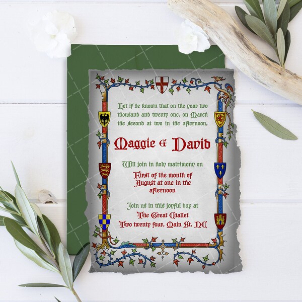 Medieval Wedding Invitation Scroll - Etsy