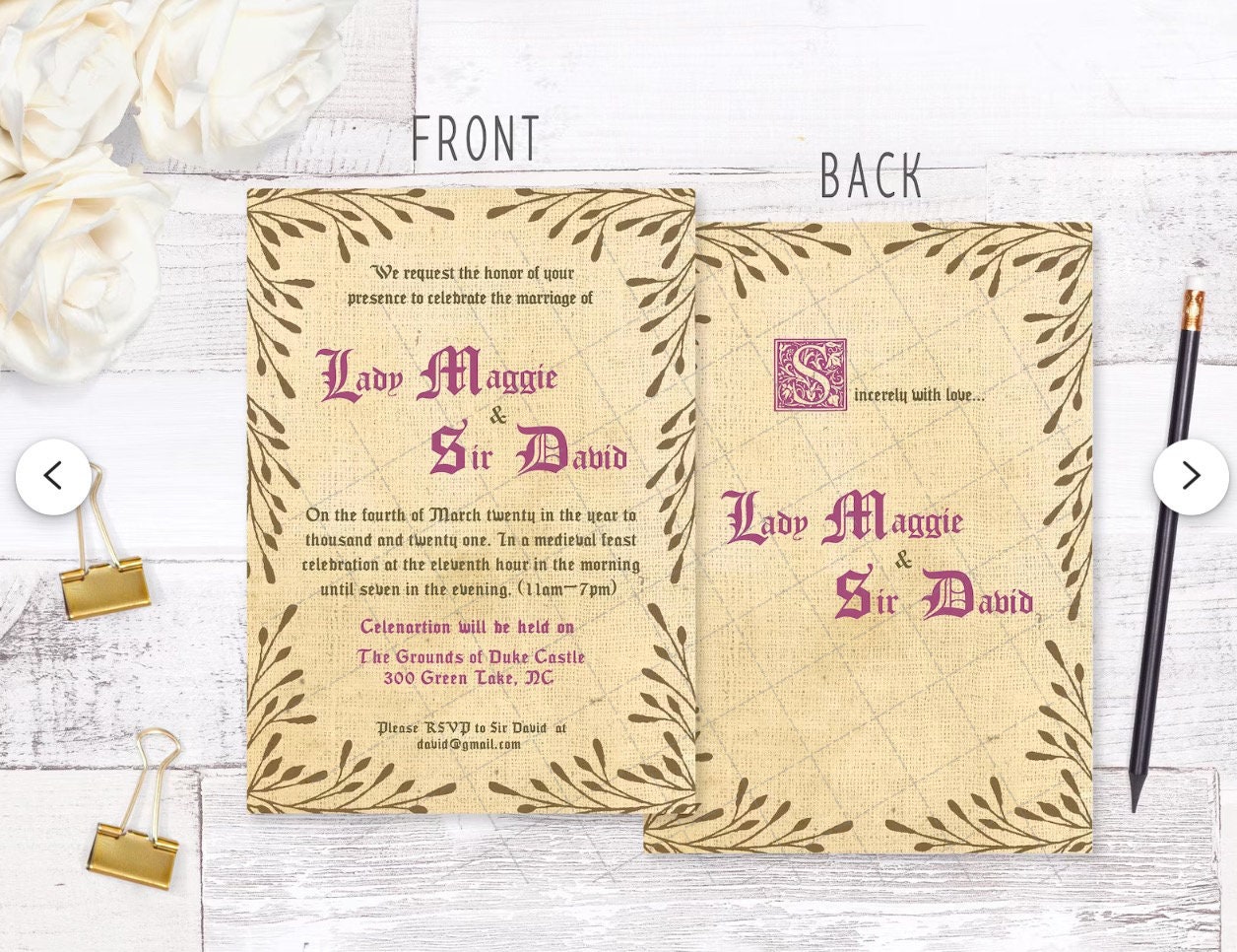 Editable RPG Game Night Invitation Template, Vintage Pink Brown Invite ...