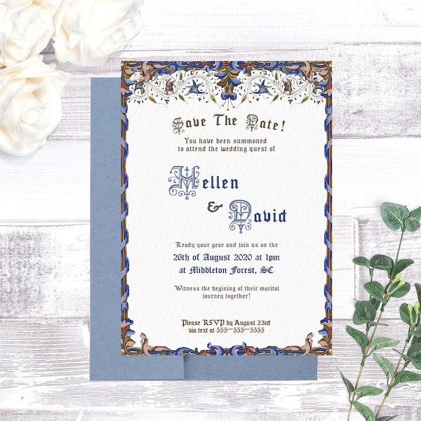 Medieval Party Invite Template - Etsy Canada