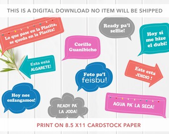 Puerto Rico Photo Booth Props - Etsy