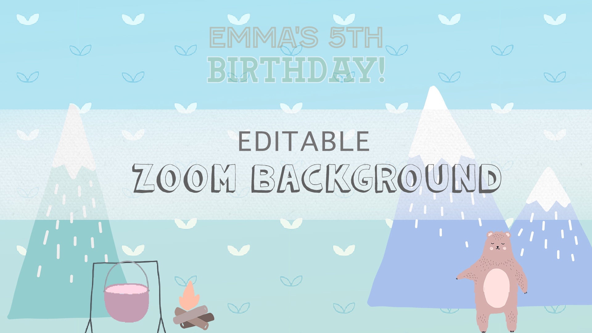 Editable Baby Shower Digital Zoom Background_ Instant Download_ Baby ...