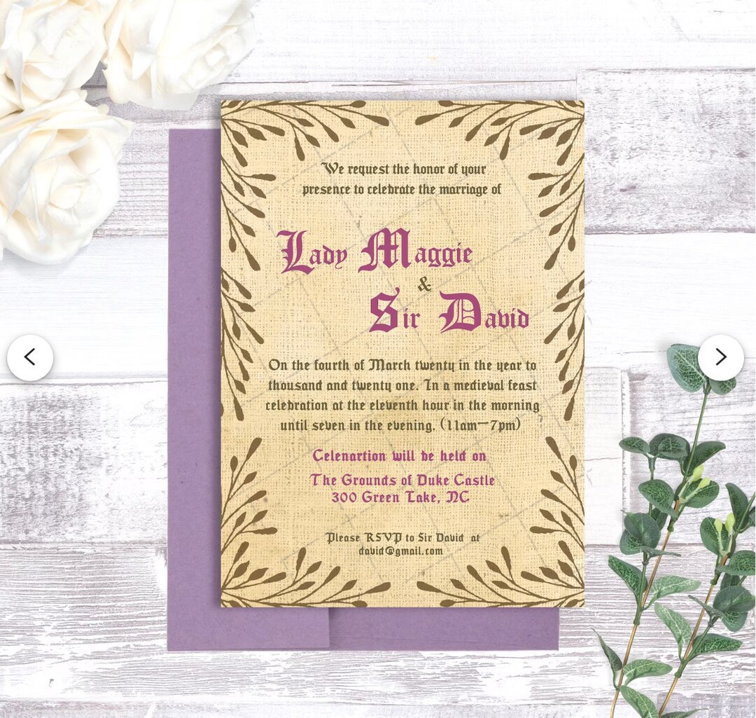 Editable RPG Game Night Invitation Template, Vintage Pink Brown Invite ...