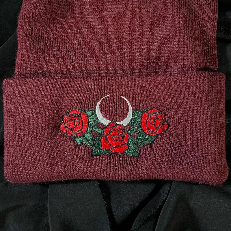 Rose Beanie - Etsy