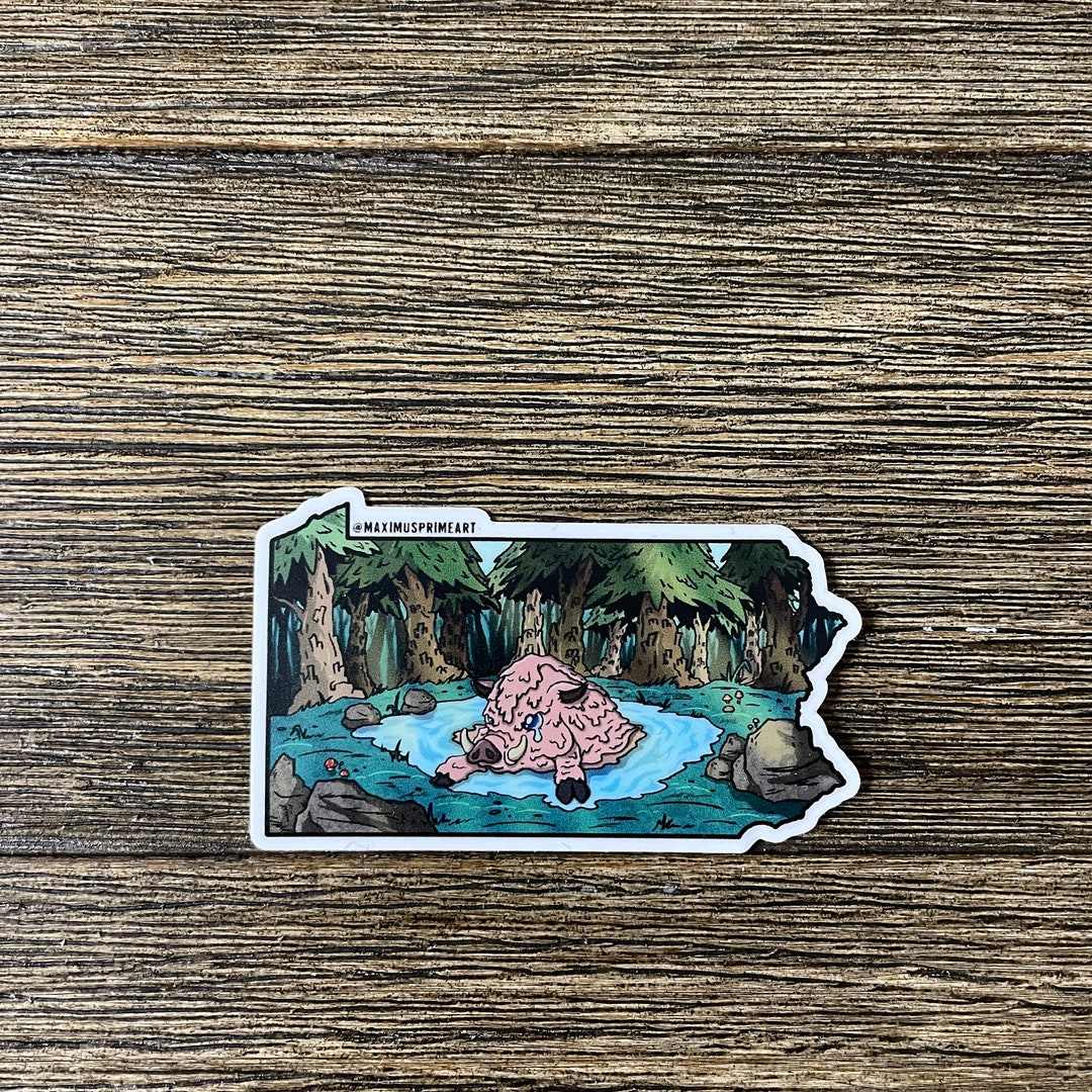 3 Inch Vinyl Cryptid State Stickers - Squonk From Pennsylvania ...