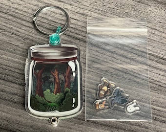 Cryptid Shaker Jar Keychain Sasquatch, Mothman, Jackalope, Fresno ...