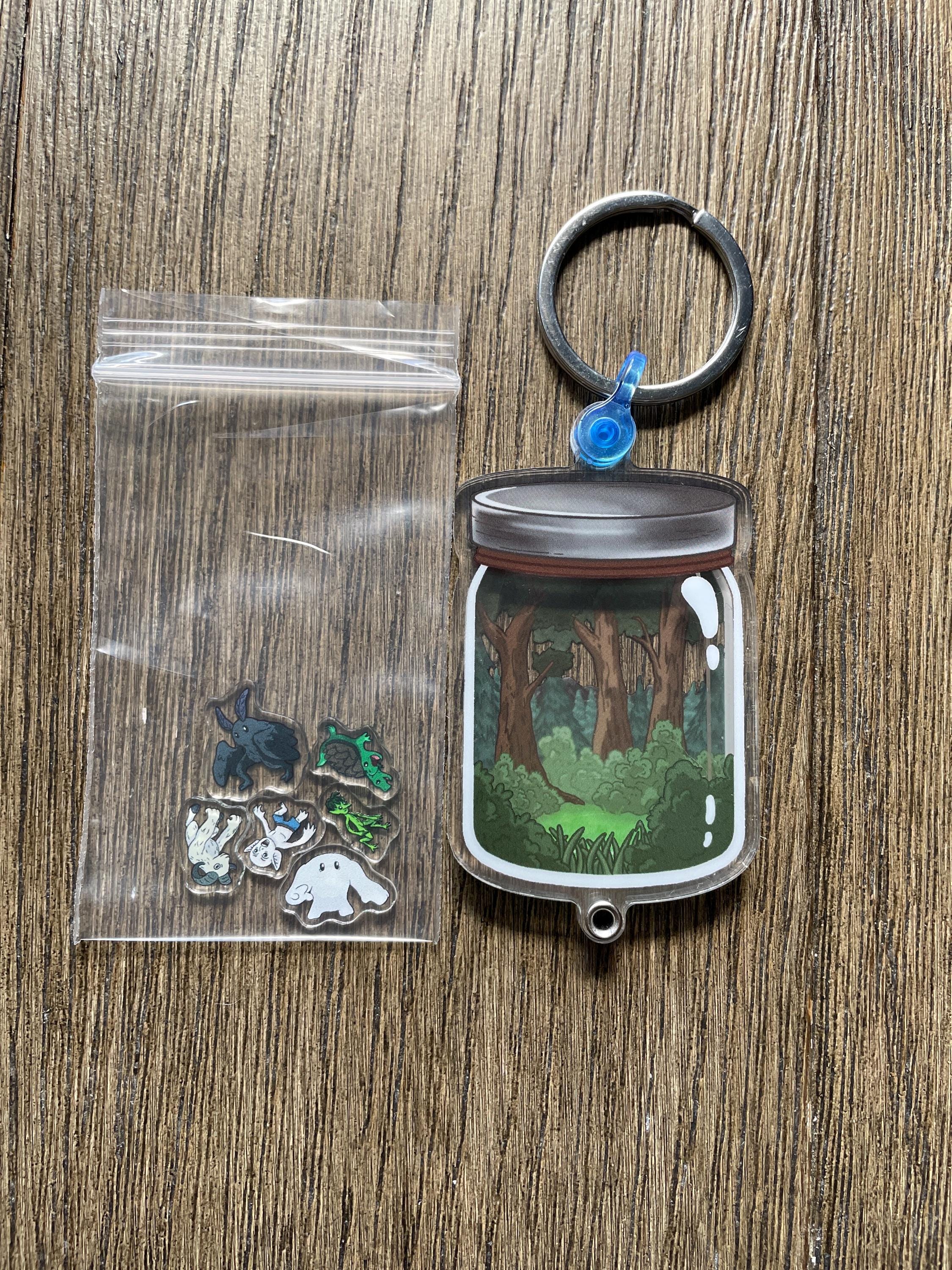 Cryptid Shaker Jar Keychain - West Virginia Pack, Mothman, Grafton ...